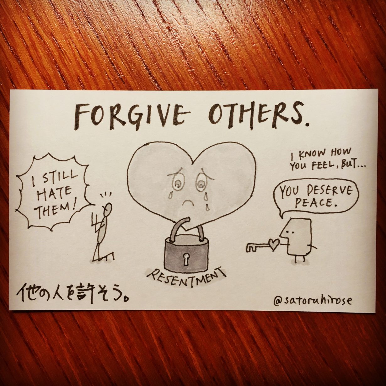 Doodle Card #379 – Forgive Others – Doodle Unlimited